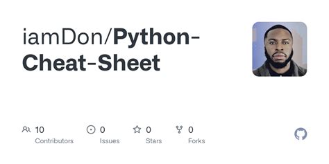 GitHub IamDon Python Cheat Sheet