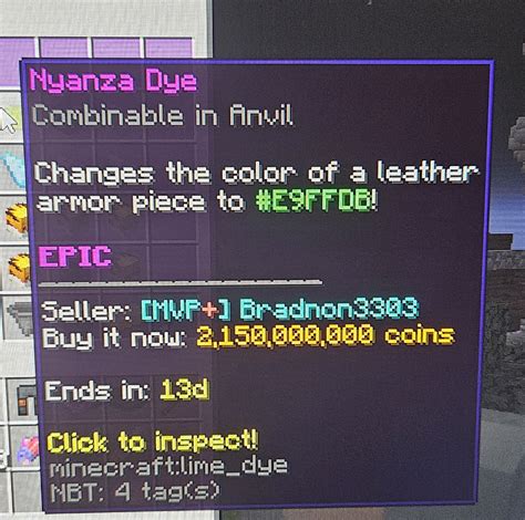 Somebody Dropped Nyanza Dye R Hypixelskyblock