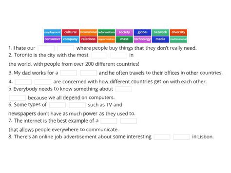 P 66 Globalization Ex 5 Complete The Sentence
