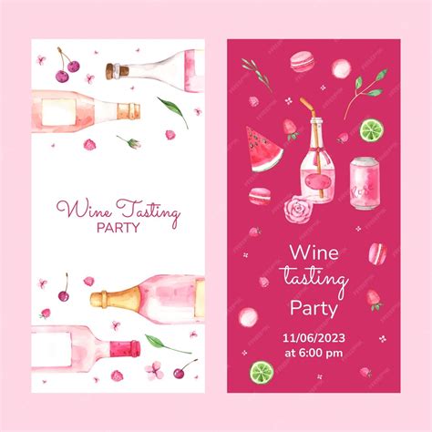 와인 시음 템플릿 디자인 무료 벡터