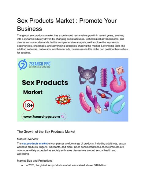 Ppt Sex Products Market Promote Your Business Powerpoint Presentation Id