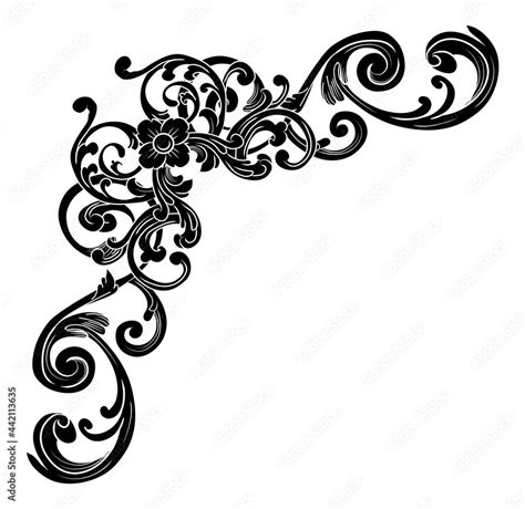 Decorative Hand Drawn Classic Vintage Ornament Text Separator Retro