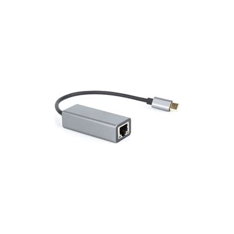 Кабель переходник Vcom Usb 3 1 Type C Rj 45 1000mbps Ethernet Aluminum Shell 0 15м Du320m