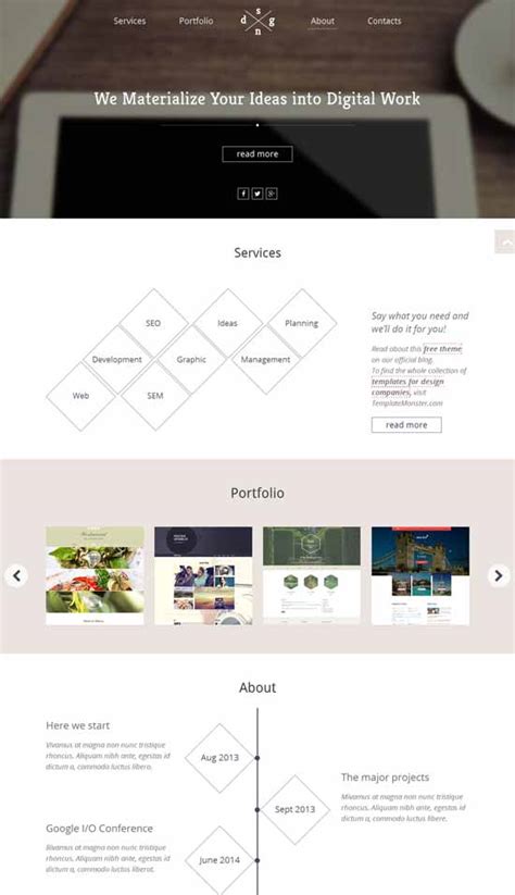 Html5 Single Page Template