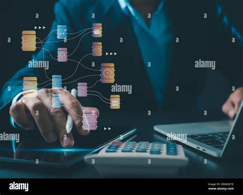 Business People Use Computers To Analyze Business And Manage Corporate Data Business Analytics