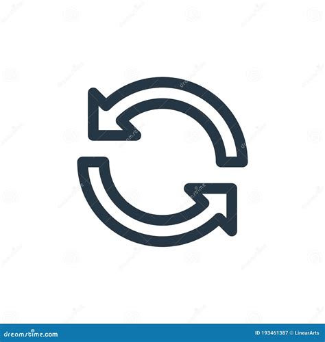 synchronize icon vector from basic ui concept thin line illustration