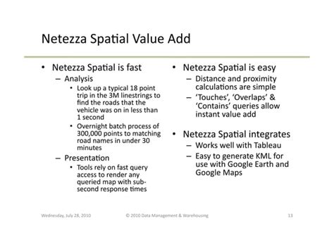 Implementing Netezza Spatial Ppt