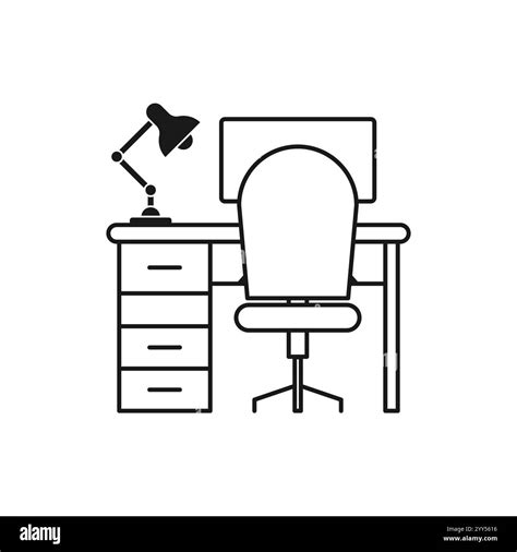 Workplace Linear Icon Computer Table Lamp Pc Table Lamp Desk