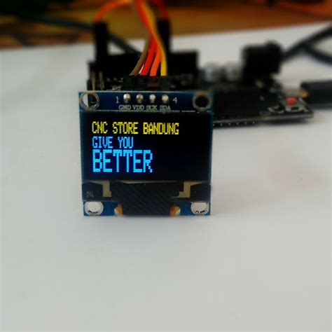 Cnc Store Bandung Tutorial Oled 096 128x64 I2c With Arduino Uno Nano