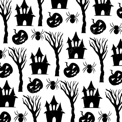 Halloween Element Vector Art Png Black And White Halloween Elements