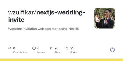 Github Wzulfikarnextjs Wedding Invite Wedding Invitation Web App Built Using Nextjs