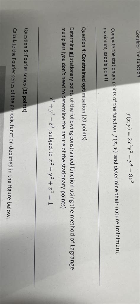 Solved Question 4 Constrained Optimisation 20