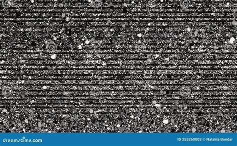 Black And White Abstract Particle Pattern With Horizontal Lines And
