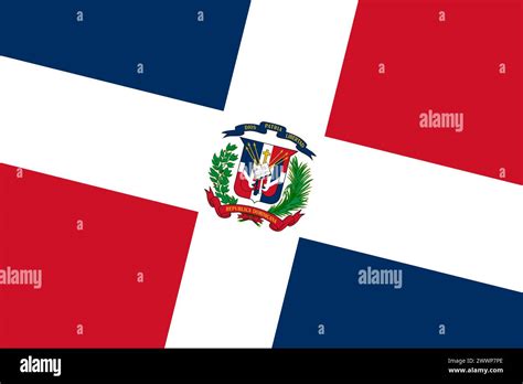 dominican republic flag rectangular cutout of rotated vector flag