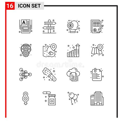 16 General Icons For Website Design Print And Mobile Apps 16 Outline