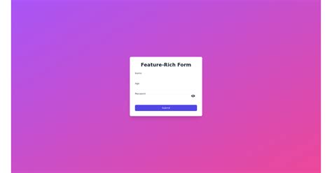 Feature Rich Form Free React Tailwind Component