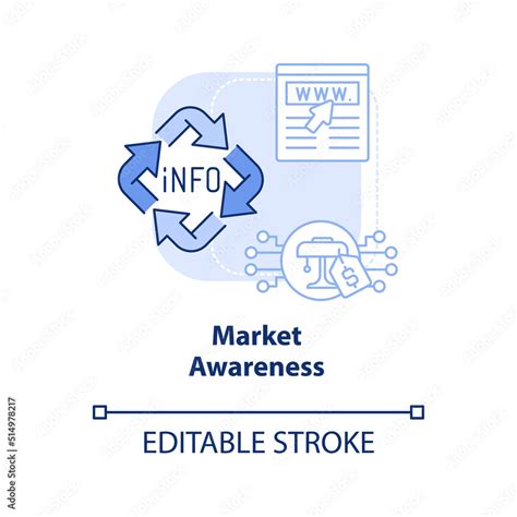Market Awareness Light Blue Concept Icon Website Content Type Abstract Idea Thin Line