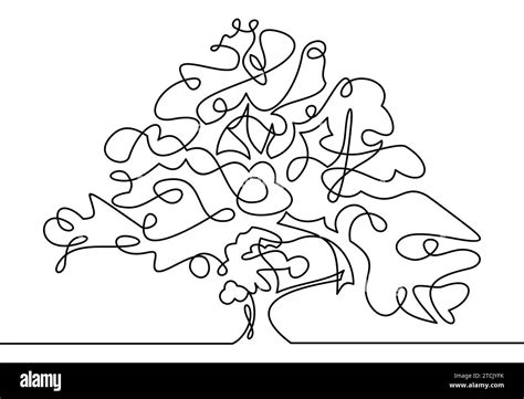 Line Drawing Of A Tree Illustration Continuous Line Drawing Stock Vector Image And Art Alamy