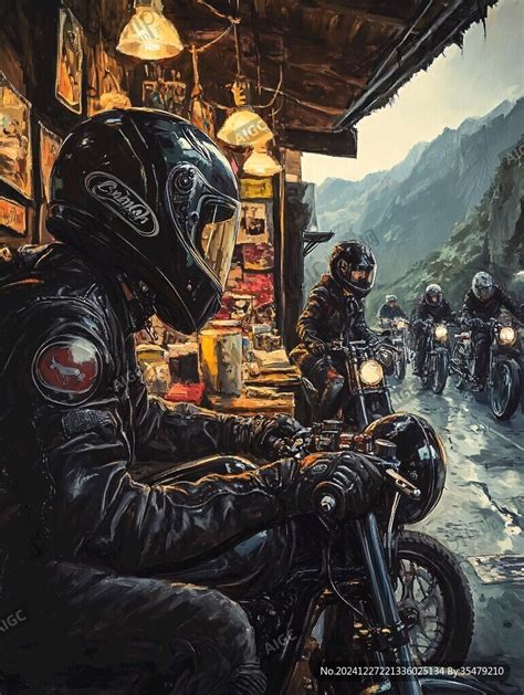 Ai创作图骑行墙绘 摩托车文化 油店装饰画 外卖店壁画 摩旅 摩托文化 面馆壁画 餐馆壁画 摩托专卖店 港式壁画 大排档壁画 港风装饰画 酒房壁画 饭店港风装饰画 熟食店壁画 昵图网