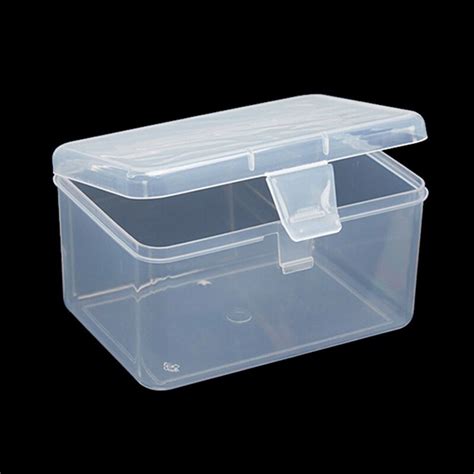 직사각형 투명 플라스틱 보석 보관 케이스 귀걸이 반지 비즈 컨테이너 포장 상자 작은 물건 수집 Aliexpress