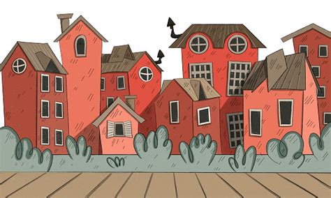 동화 귀여운 작은 손 그린 집들 지도 작성자 보육원 포스터 인사말 카드 초대 템플릿 벽지 배경 0명에 대한 스톡 벡터 아트 및 기타 이미지 Istock