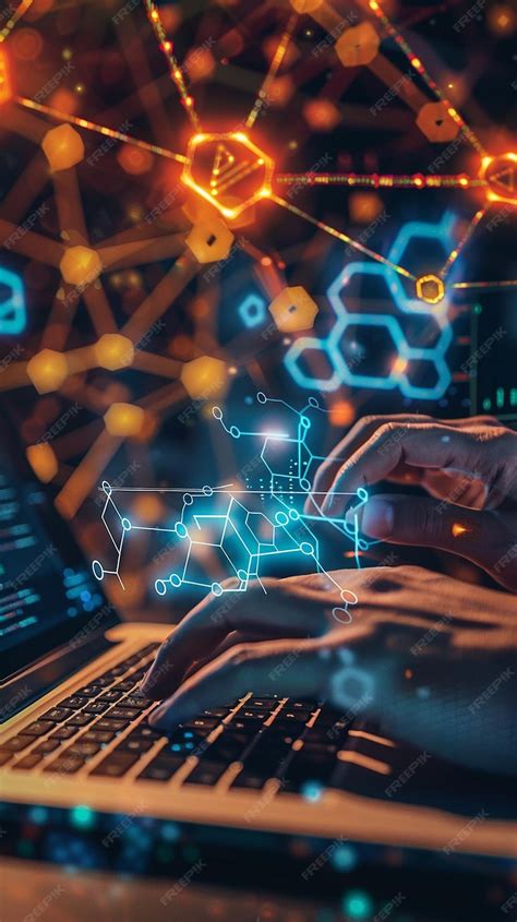 Premium Photo Blockchain Developer Writing Code