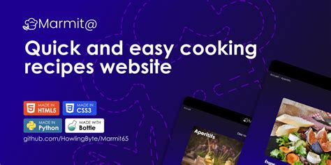 GitHub HowlingByte Marmit65 Quick And Easy Cooking Recipes Website