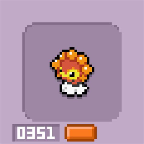 Castform Sunny Form Pixel Art By Onstagejungle1 On Deviantart