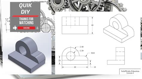 Solidworks CAD Tutorial Exercise For Beginners YouTube