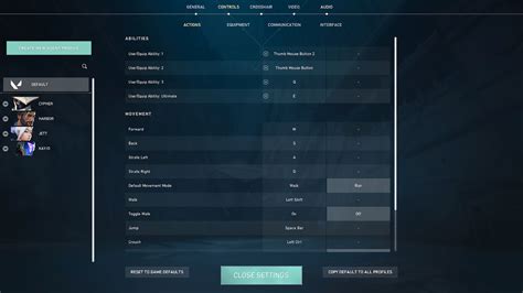 Best Valorant Keybinds