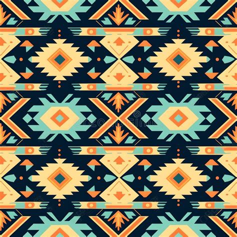 Infuse Your Designs With The Spirit Of Seamless Aztec Patterns Stock