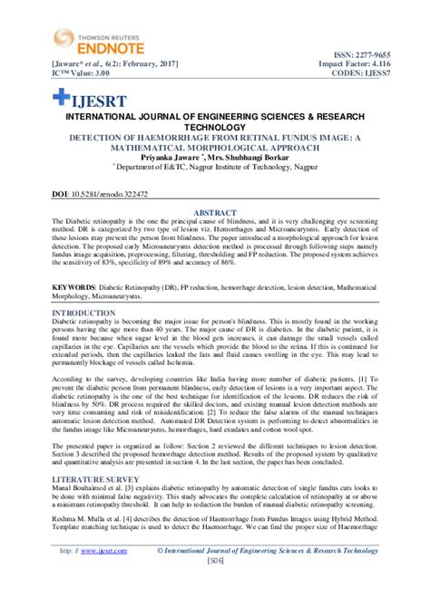 pdf ijesrt international journal of engineering sciences and research technology detection of