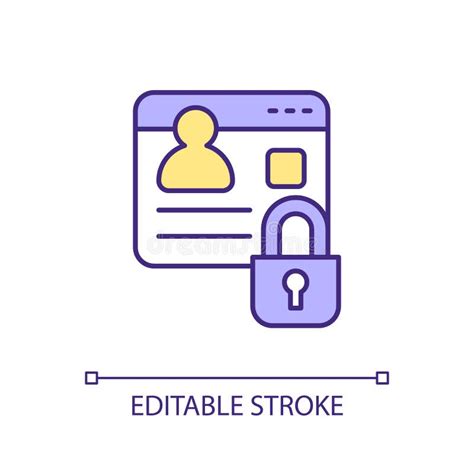 Protecting Personal Information Rgb Color Icon Stock Illustration Illustration Of Icon