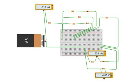Circuit Design Series And Parallel Tinkercad