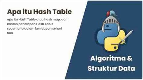 Belajar Algoritma And Struktur Data Python 30 Mendeklarasikan Hash Table Sebagai Classcar