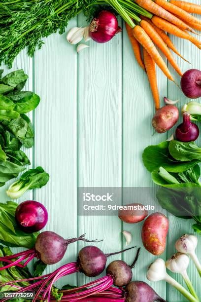 야채 세트 당근과 사탕무 상판 감자 마늘 상단 보기 복사 공간 가을에 대한 스톡 사진 및 기타 이미지 가을 개체 그룹 건강한 식생활 Istock