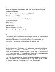 Logic Design Lab Combination Of Logic Gates With Quartus II Course Hero