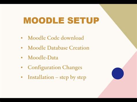 Moodle Tutorial For Developers Part 1 Installation And Configuration Changes Moodle 4 1