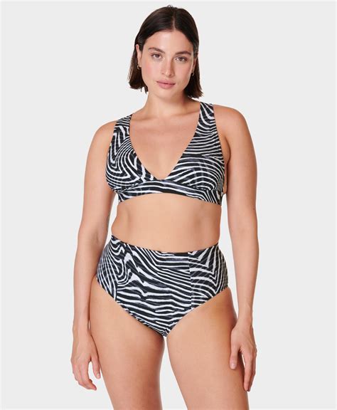 Brook High Waist Xtra Life Bikini Brief Grey Exposure Print Womens