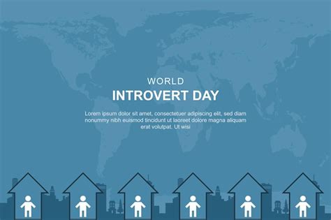 Premium Vector World Introvert Day Background