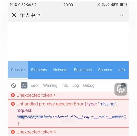 在有些时候会出现unhandled Promise Rejection Error这个问题导致页面打不开，但出现的概率不是很高，不知道哪里的