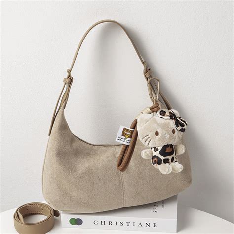 특가당일발송 4color 스웨이드 데일리 반달 숄더 토트백 Eba889 에이블리