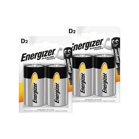 Energizer Lr20 Max Power Alkaline D Batteries Pack Of 4 Batteries