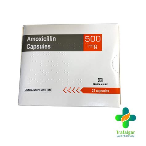 Amoxicillin 500mg Caps Brown And Burke Trafalgar Gate Pharma
