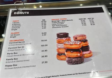 Dunkin Donuts Menu Malaysia Harga Dikemaskini 2024