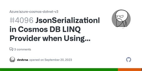 JsonSerializationException In Cosmos DB LINQ Provider When Using OData