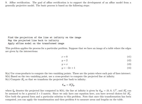 9 Affine Rectification The Goal Of Affine