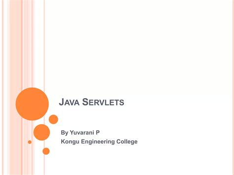 Java Servlets Pptx Web Development Internet