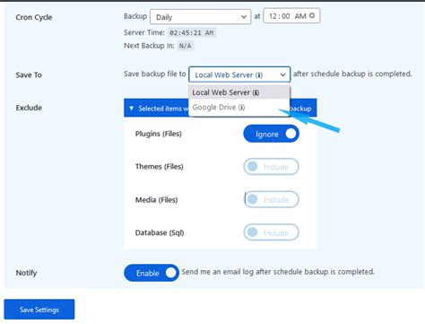 How To Schedule Backup