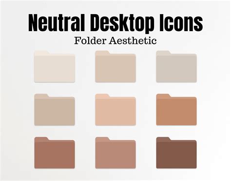 Neutral Nudes Desktop Folder Icons For Mac Windows Cove Etsy Canada Artofit